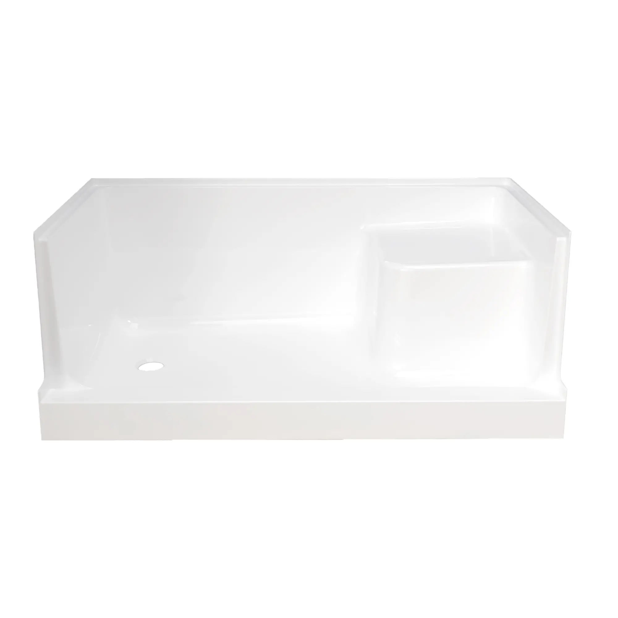60"x36"x24" Single Threshold Acrylic Shower Base With Seat BWB6036