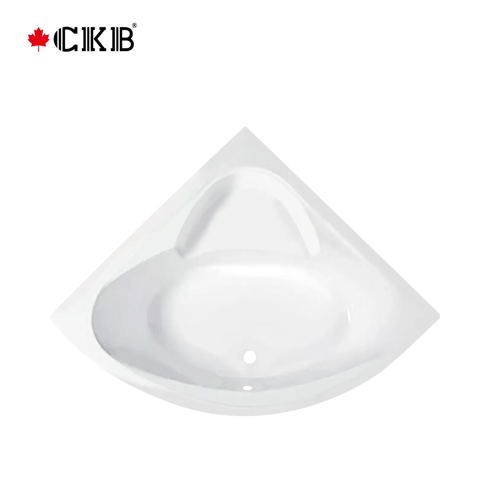 Triangle Shape Acrylic Drop-in Soaking Solid Surface Bathtub With Seat ...