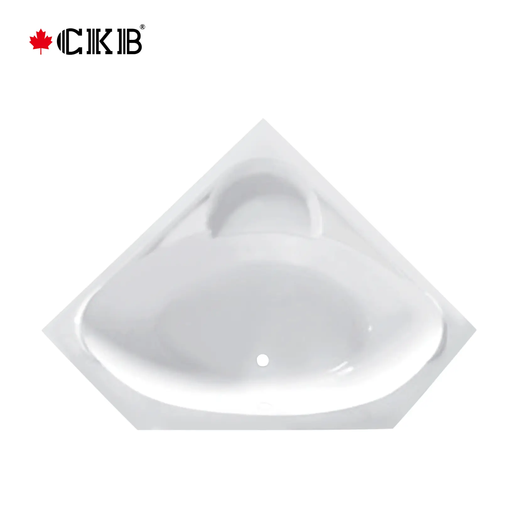Triangle Diamond Shape Acrylic Drop-in Soaking Solid Surface Bathtub ...