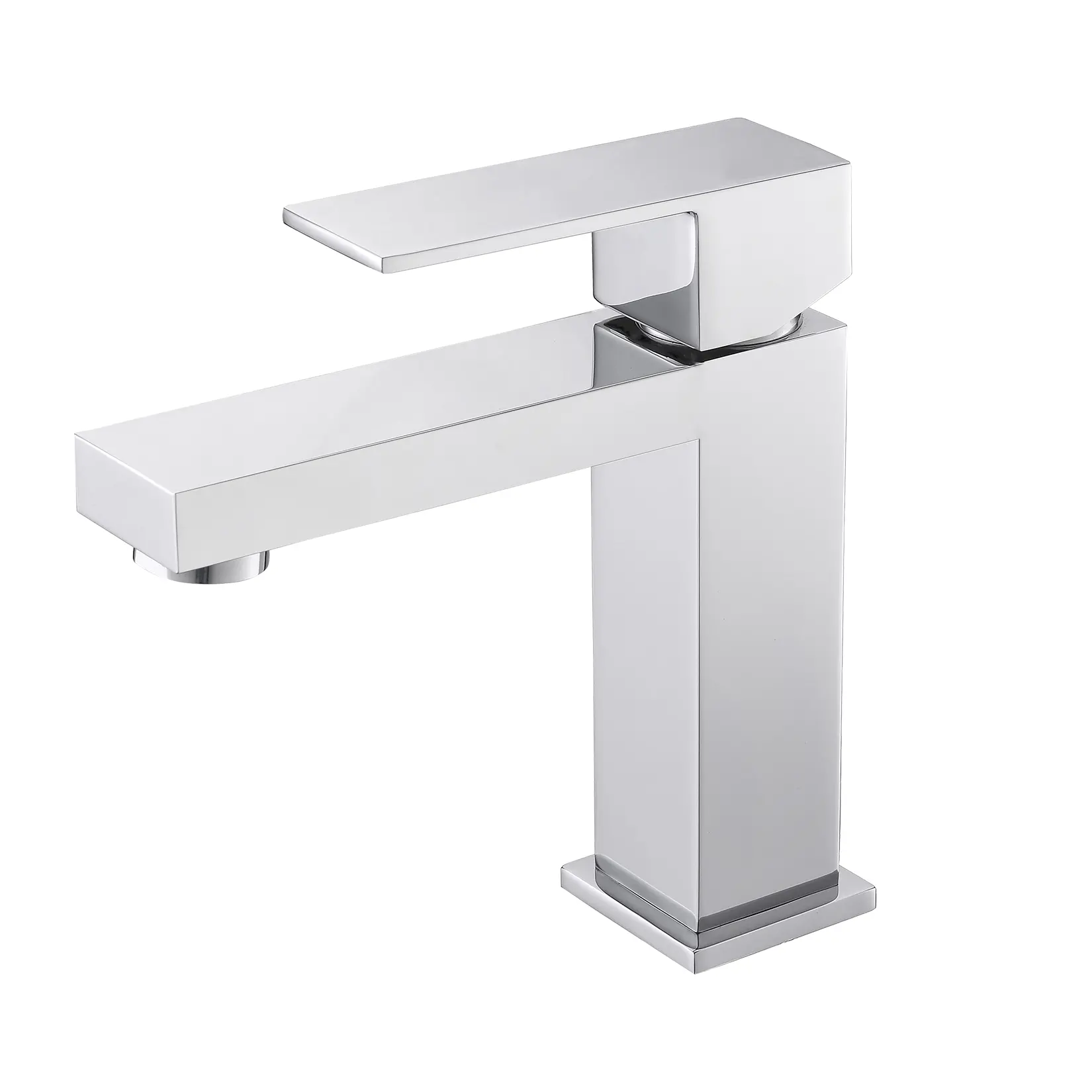 Chrome Anti-rust Stainless Steel Single Hole Bathroom Faucet Hot Cold ...