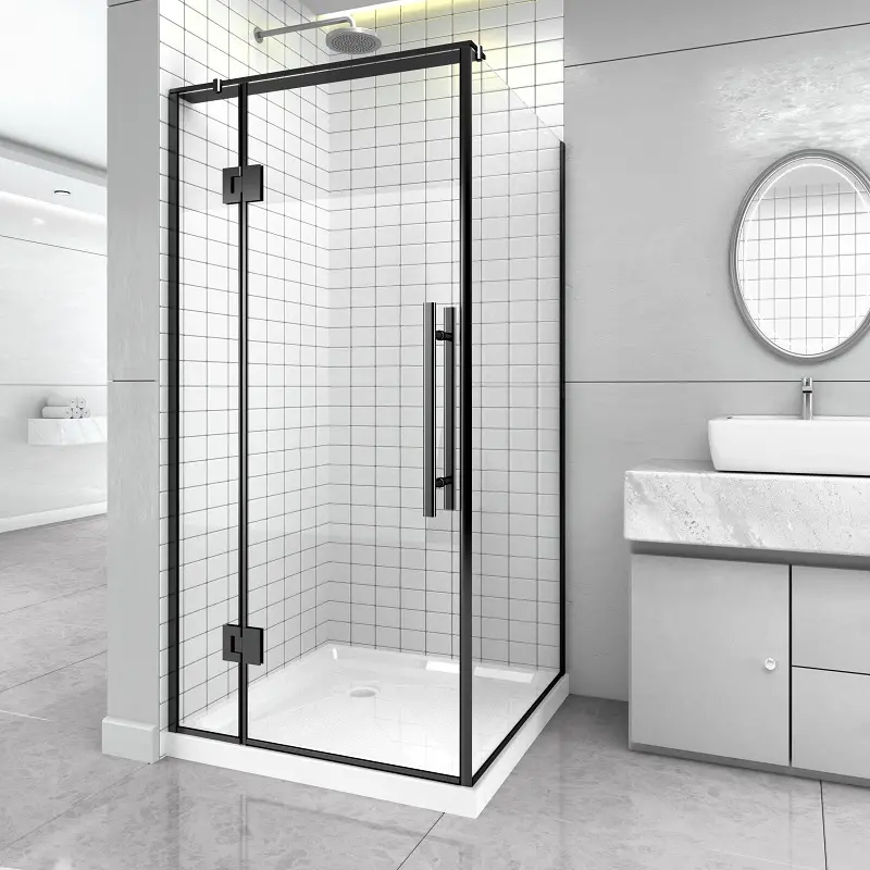 Custom Size Bathroom Walk In Corner White Acrylic Shower Pan Fiberglass ...