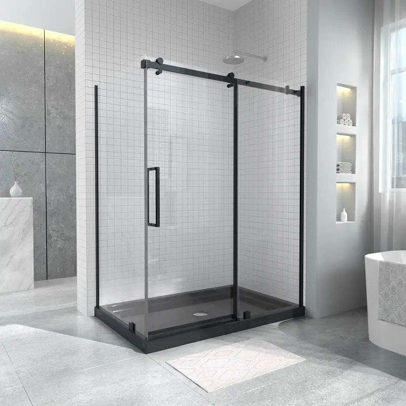 Modern Design Waterproof Walk in Shower Base Bathroom Rectangle White ...
