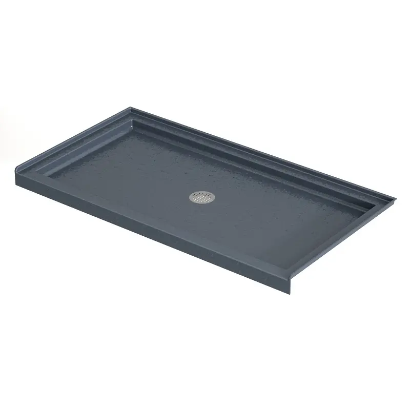 Custom Size Freestanding Rectangle Shower Tray Bathroom Walk In Black ...