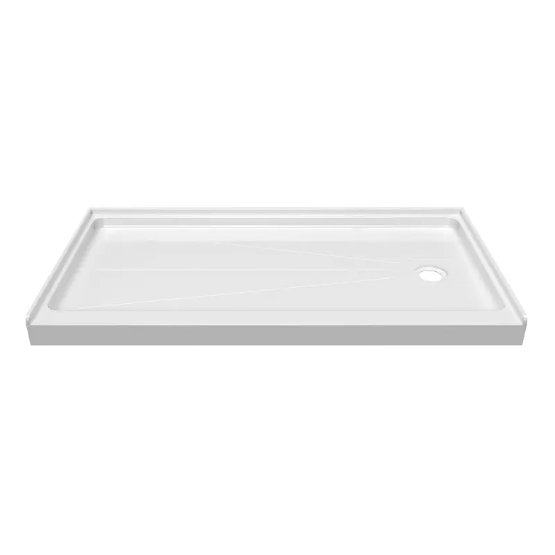 Custom Alcove Right Drain Anti-Slip Surface Bathroom Shower Tray ...