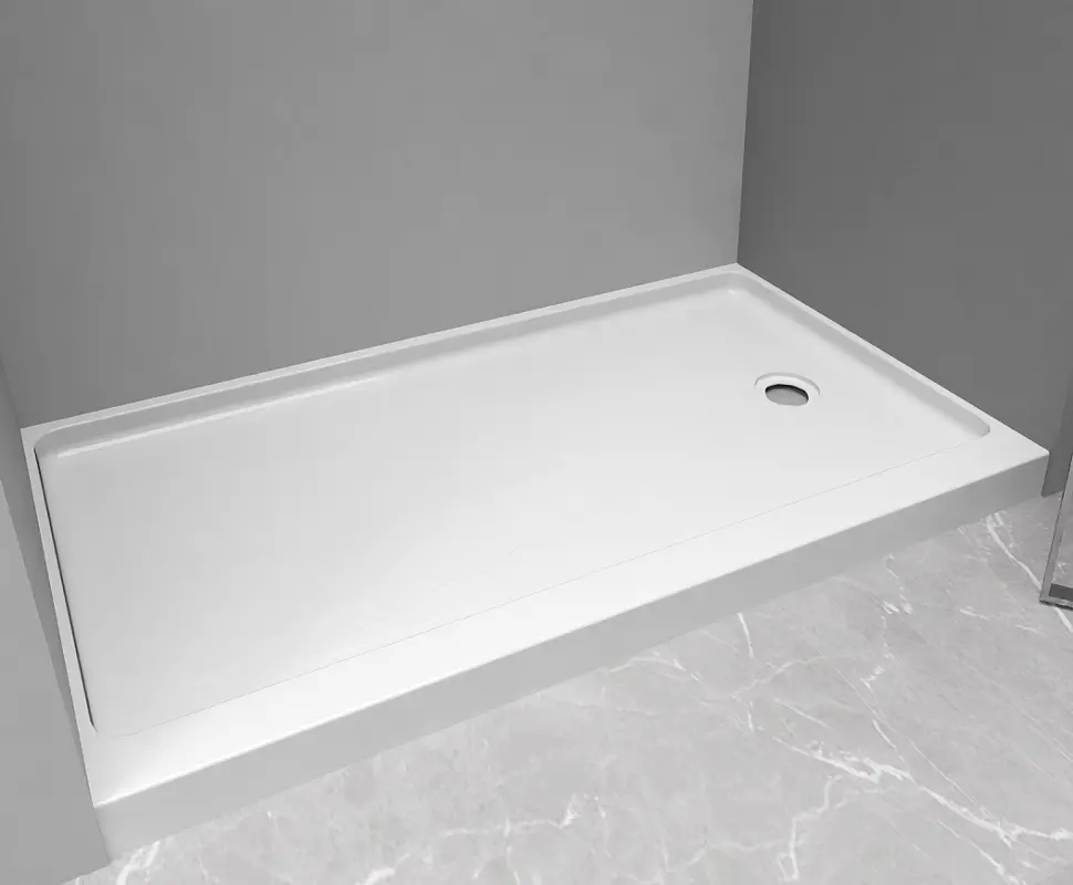 Hot Sale Right Drain White Acrylic Shower Base Rectangular Single ...