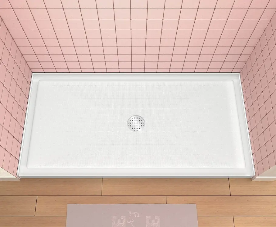 Hot Style Anti-Slip Textured Surface White Acrylic Shower Tray Bathroom ...