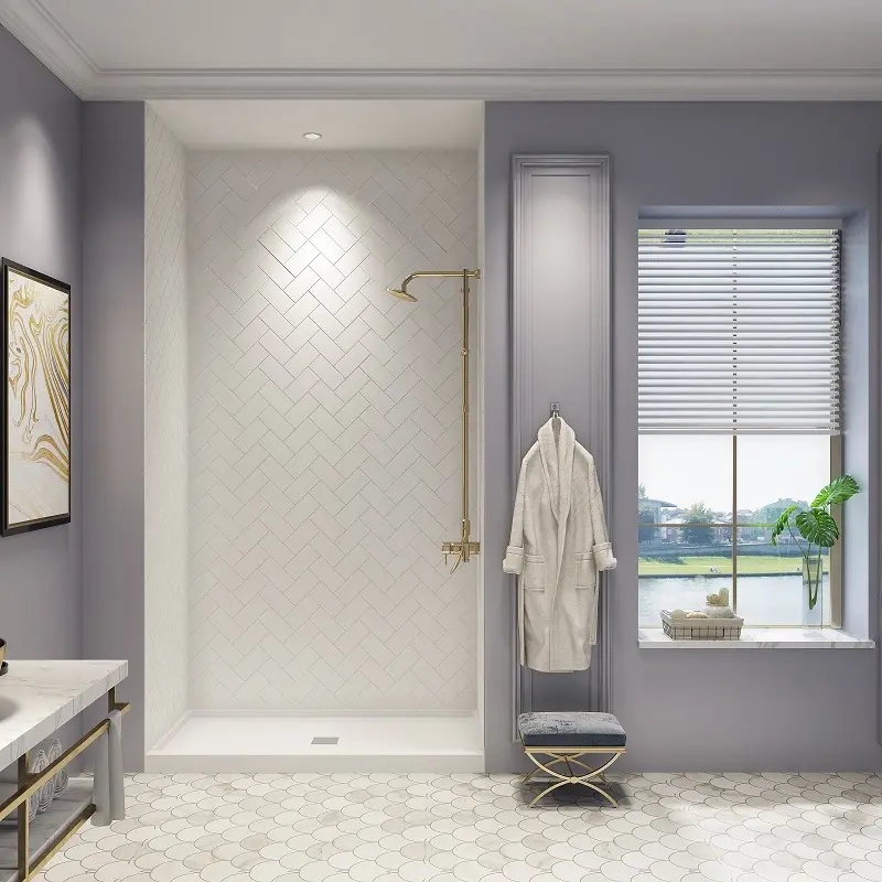 Factory Price 3mm Thickness Shower Wall Surround Bathroom Rectangle ...