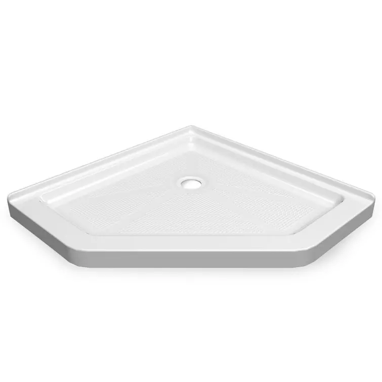 Modern Shower Cubicle Waterproof Shower Base Bathroom White Acrylic ...