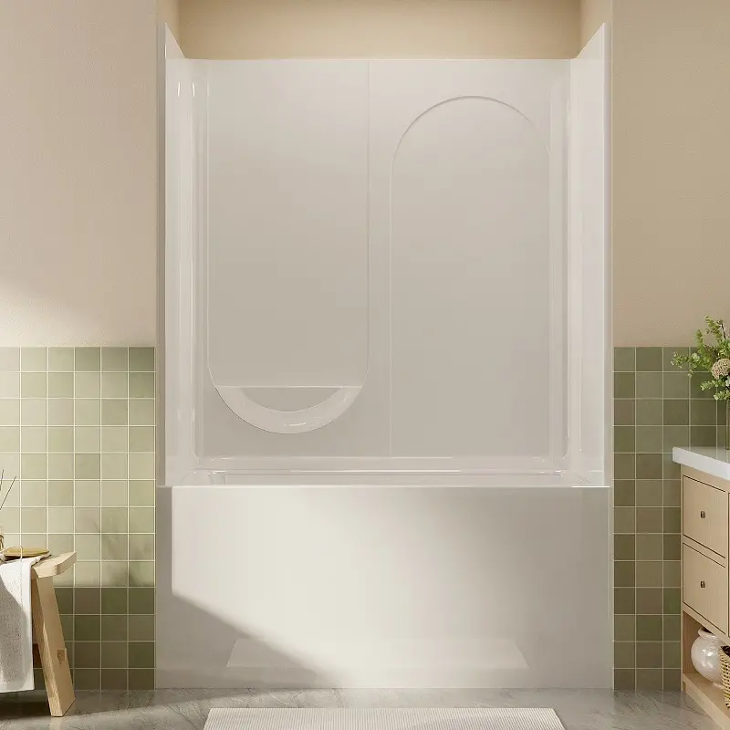 762x1524x1524mm Bathtub Shower Surround 2.2mm Acrylic Plastic Sheet ...